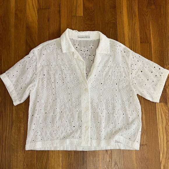 Abercrombie & Fitch | Tops | Abercrombie Eyelet Button Up Shirt | Poshmark